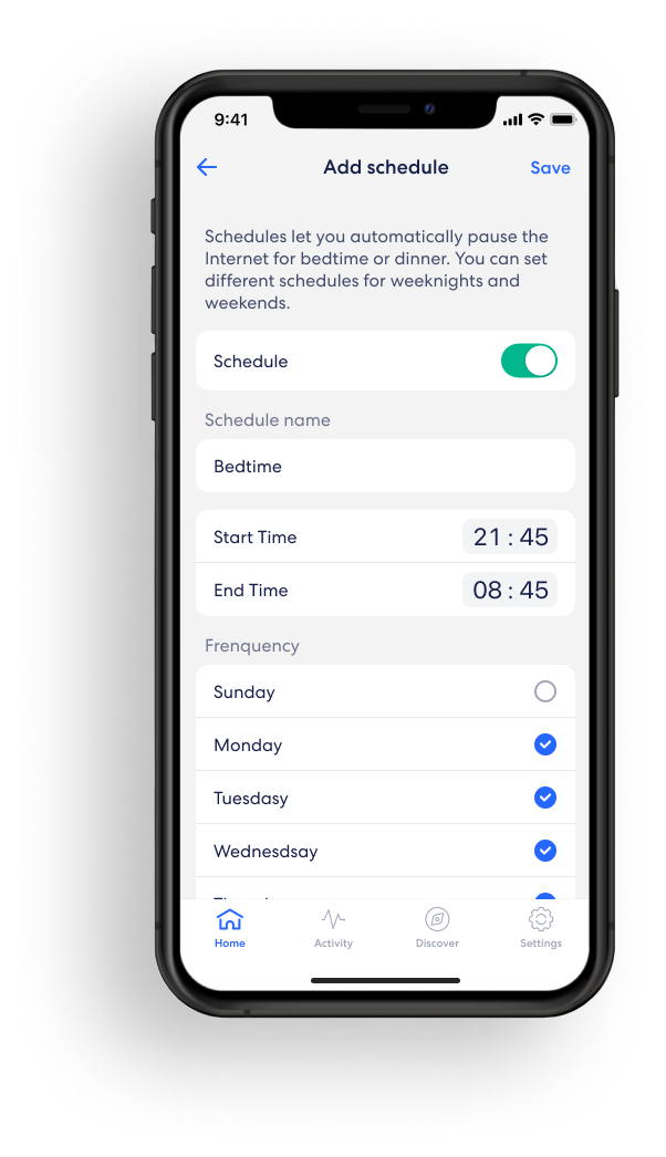eero app Devices screen